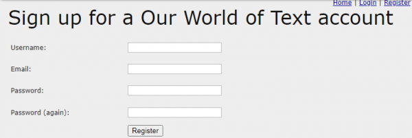 Account - Our World of Text Wiki